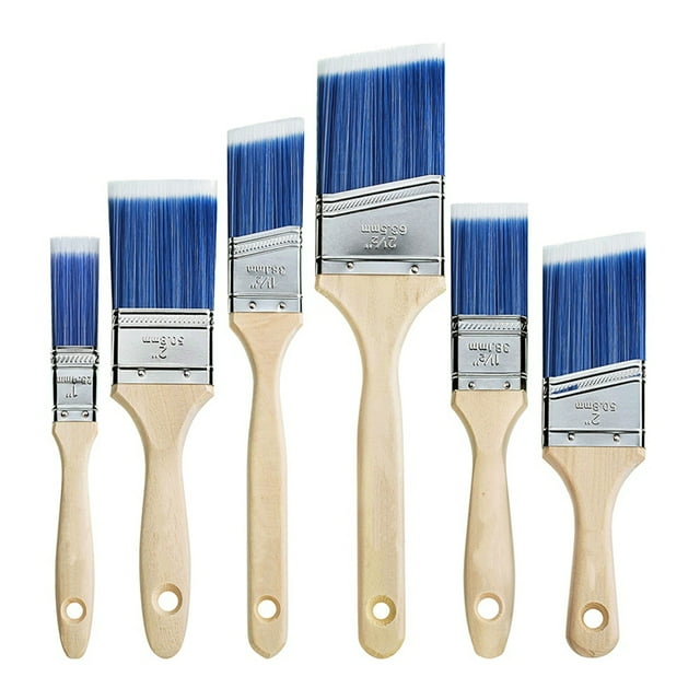 6 Pack Paint Brushes for Walls, Stain Brush, Paint Brush - Walmart.com