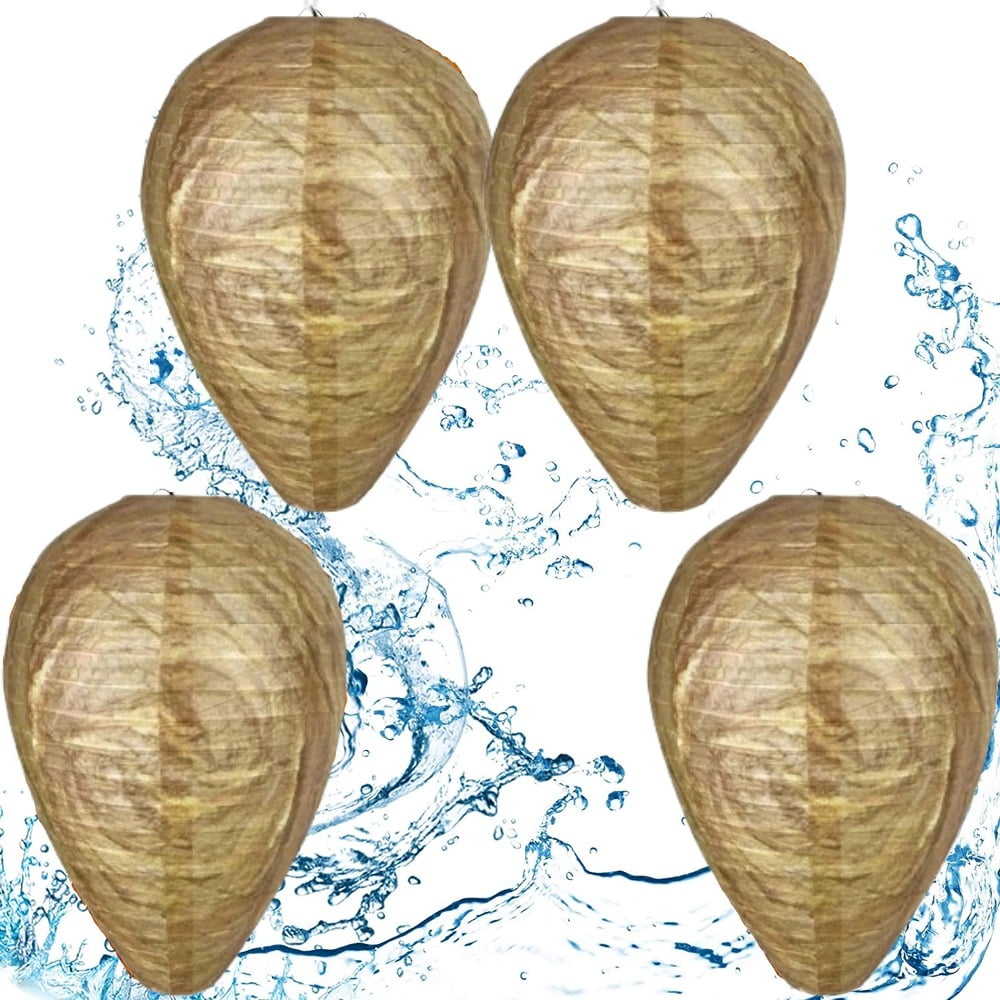 6 Pack Paper Wasp Nest Decoy Hanging Wasp Deterrent for Wasps Hornets ...