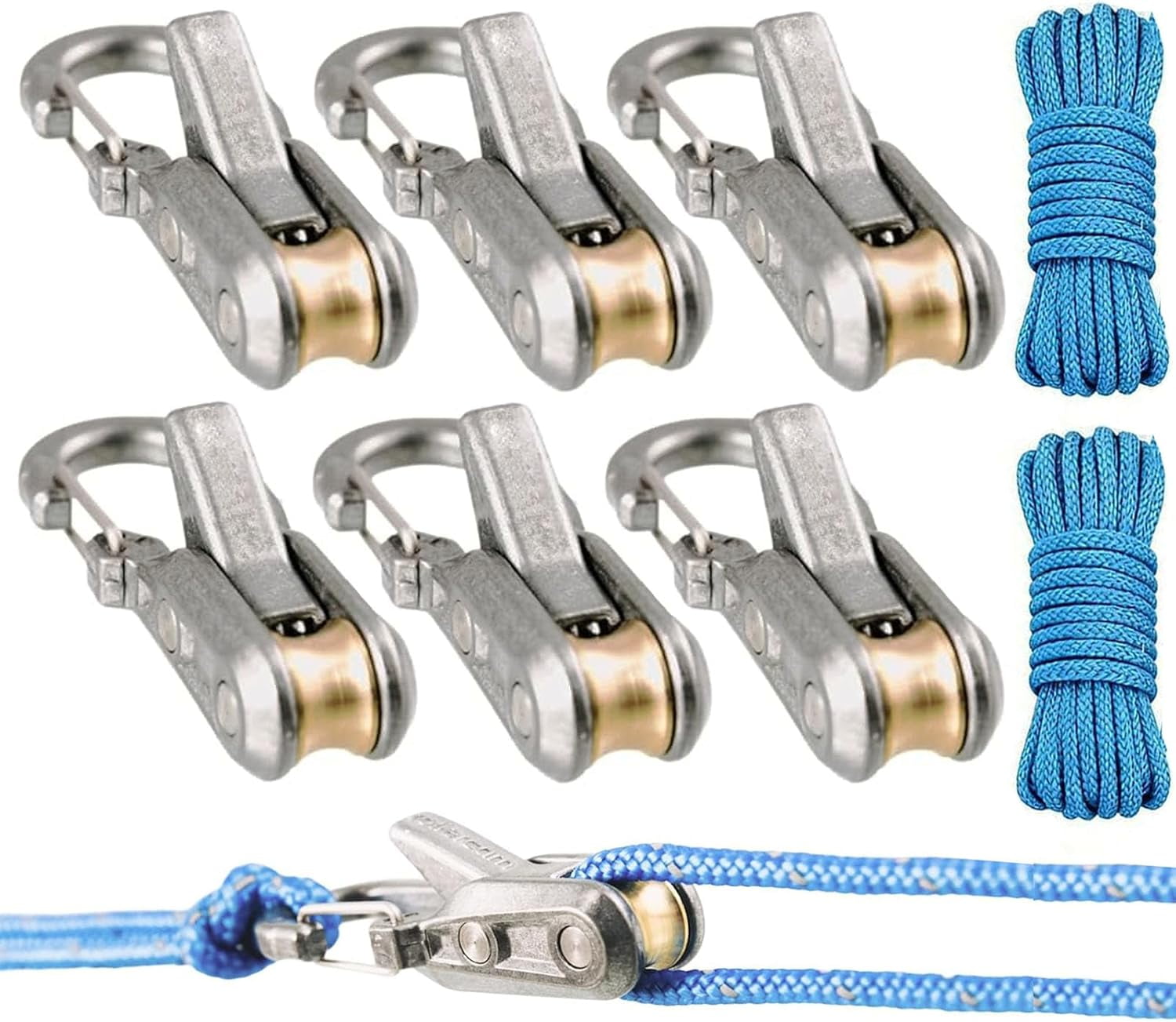 6-Pack Paracord Adjusters,ope Tightening Tool & Tensioner,Rope with ...