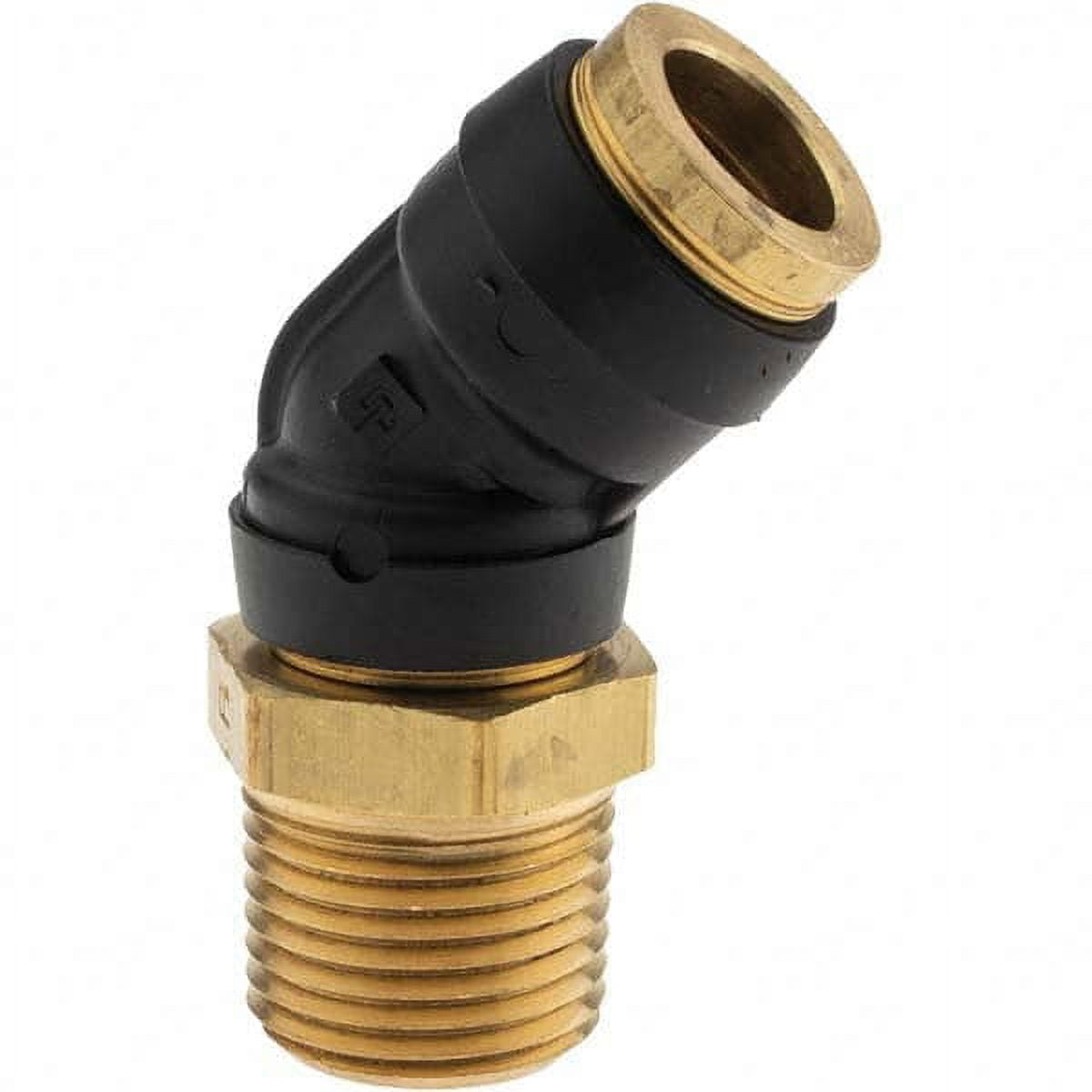 6 Pack Parker PF-00086 Metal Swivel 45 Deg Male Elbow NPT Tube Fittings, 1/2" OD - Walmart.com