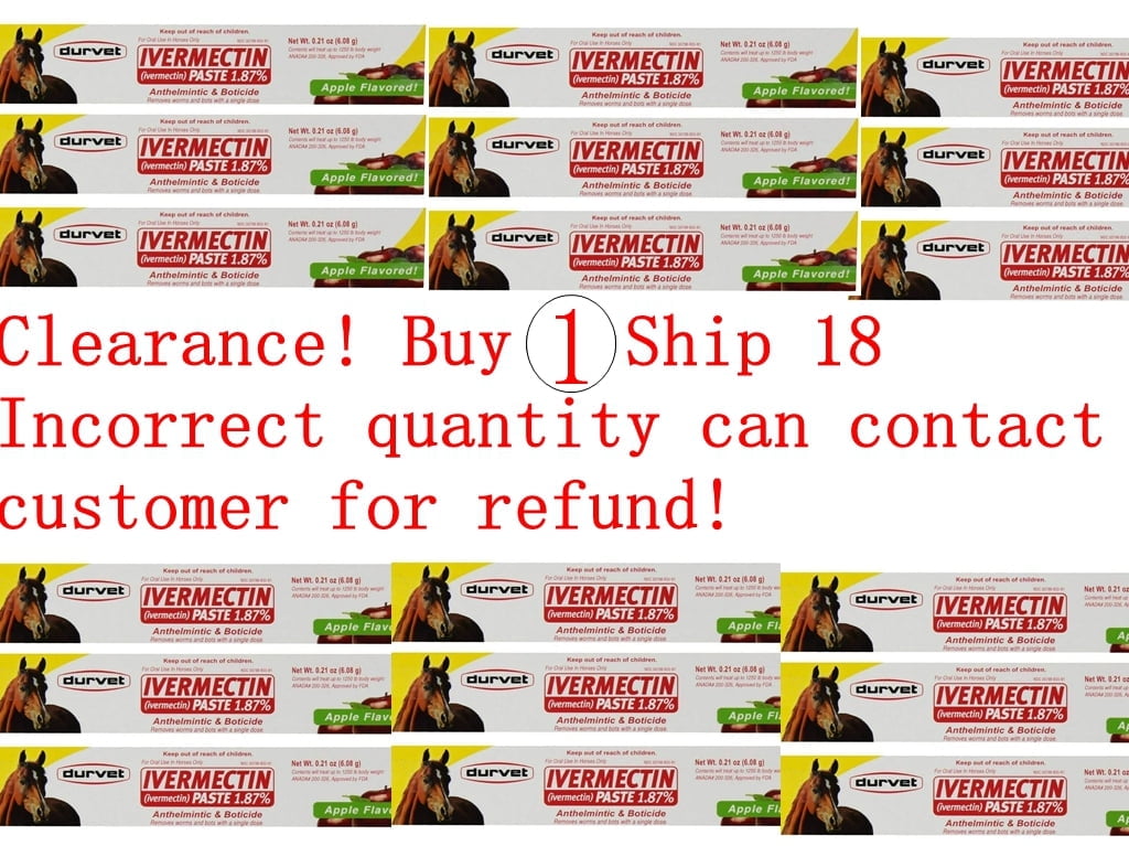 6 Pack of Paste, 0.21 Ounces, Apple Flavored Horse Dewormer control of ...