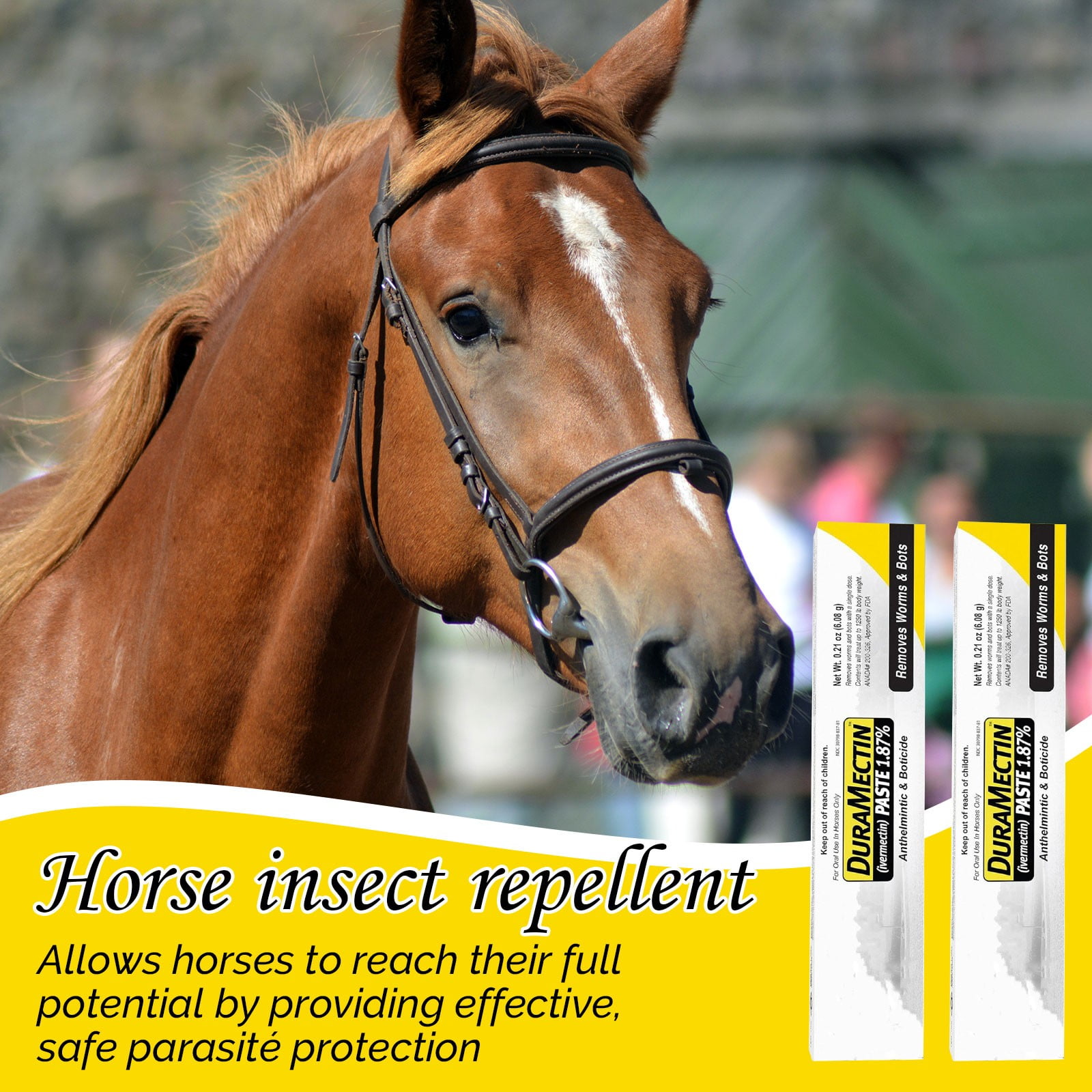 6 Pack of Paste, 0.21 Ounces, Flavored Horse Dewormer control of large ...