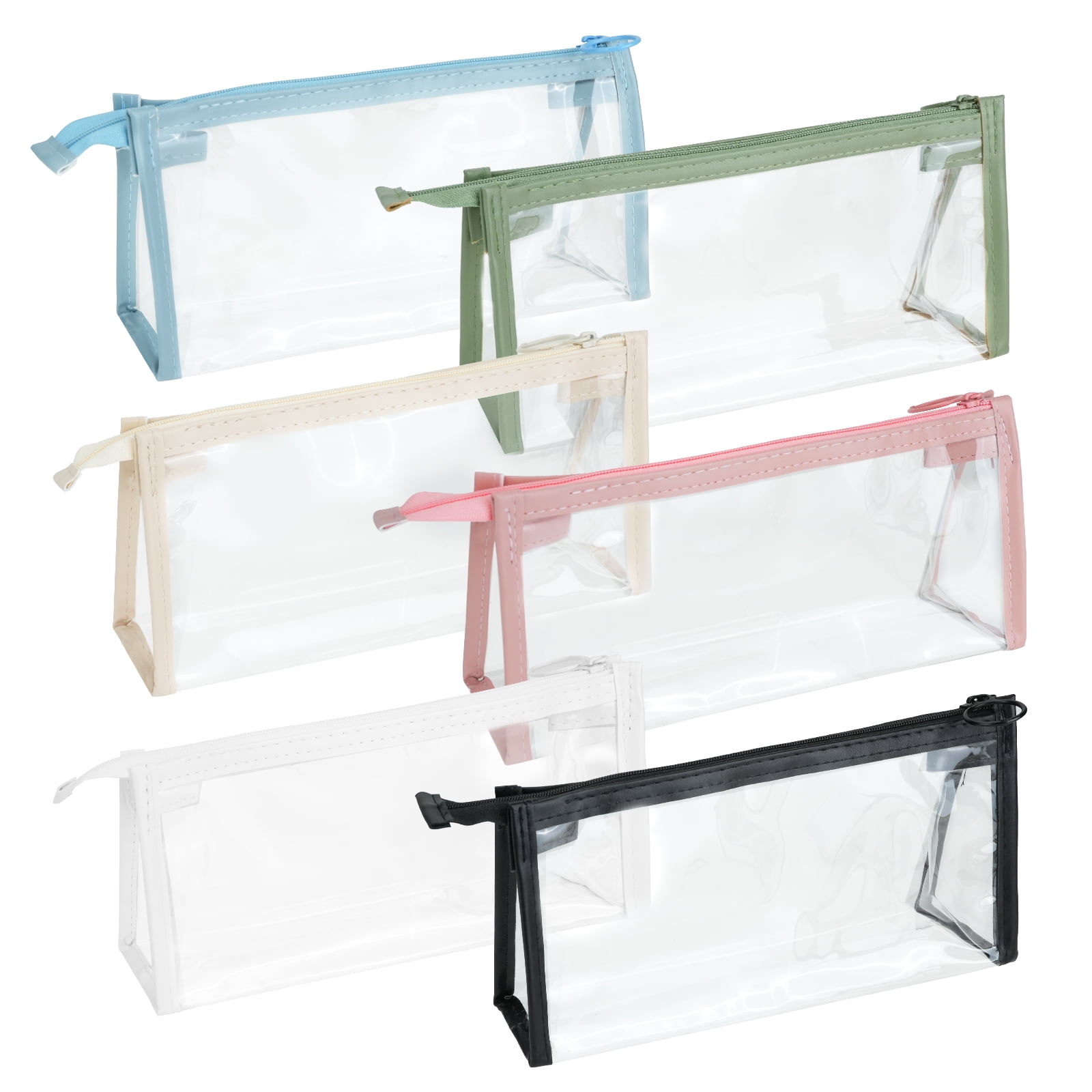6 Pack Pencil Cases Clear Pen Pouch Exam Pencil Storage Bag Marker ...