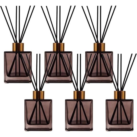 6 Pack Perfume Reed Diffuser Bottle,Empty Square Essential Oil Bottles ...