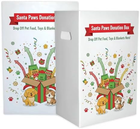 6-Pack Pet Drive Donation Bin - 22.3-Gallon Corrugated Plastic Box with ...