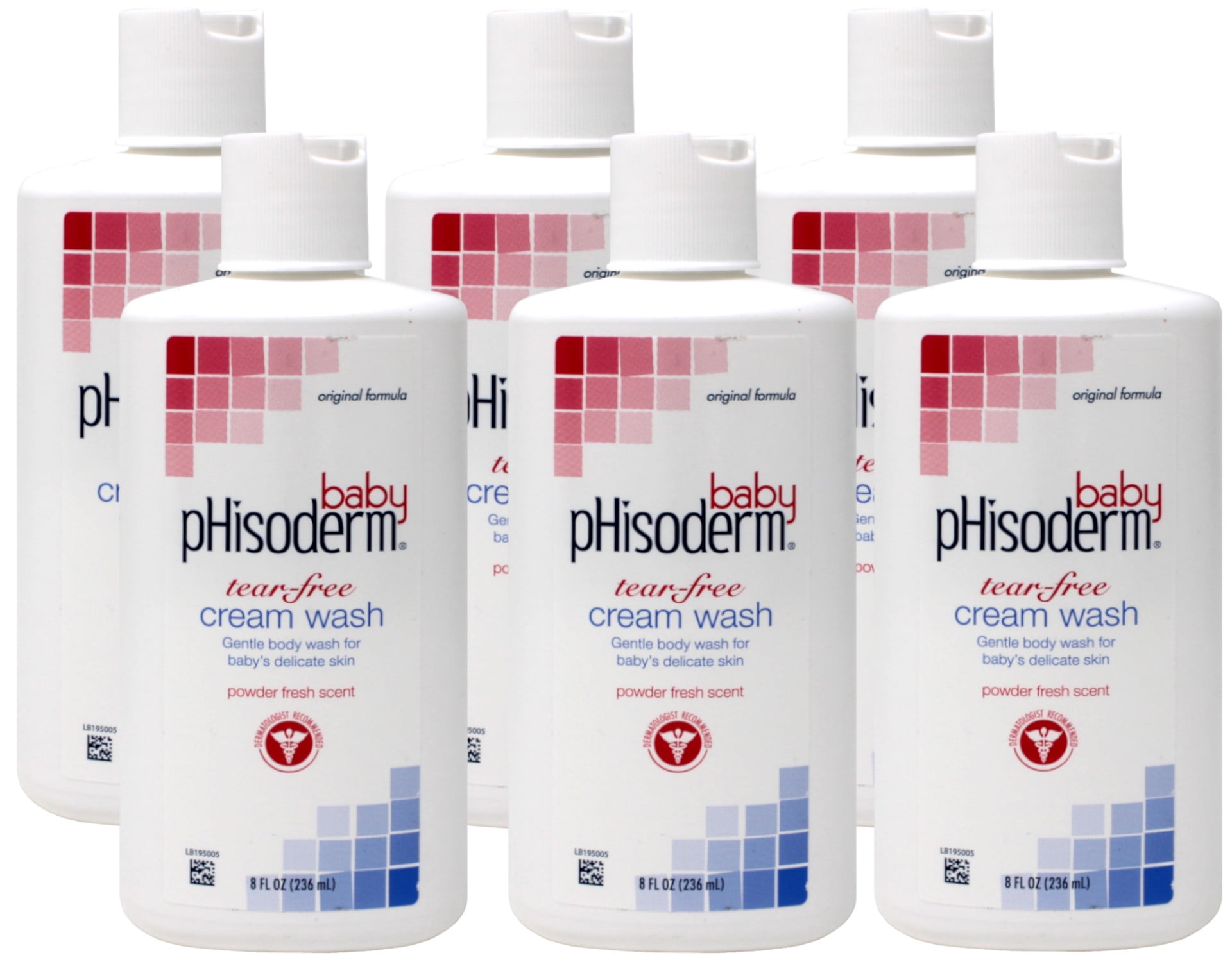 Phisoderm 6 Pack Baby Tear-Free Cream Body Wash, Infant Shampoo, Powder ...