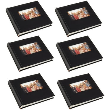 Recollections® Faux Leather Book: 6 Pack Black Bamboo Photo Album ...