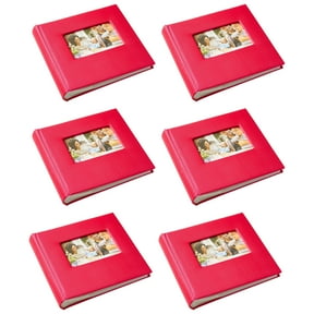 Recollections® Faux Leather Book: 6 Pack Black Bamboo Photo Album ...