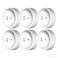 6 Pack Photoelectric Smoke Alarm Detector, Home Fire Safety Sensor ...