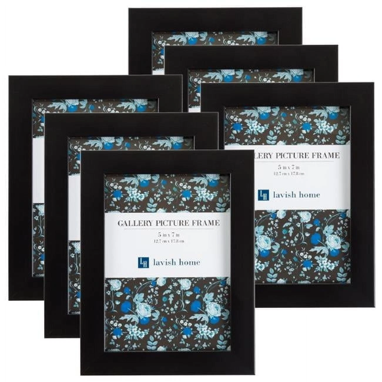 6 Pack Picture Frame Modern Black 5X7 Gallery Frames Wall Table Display ...