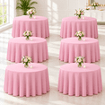 6 Pack Pink Round Tablecloths 120 Inch For 60