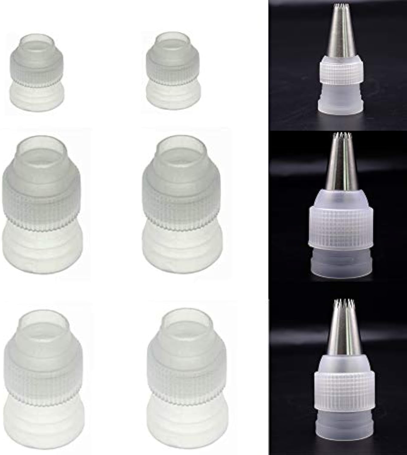 6 Pack Piping Nozzles Coupler, Couplers Adaptor Cake Decorating Tools ...