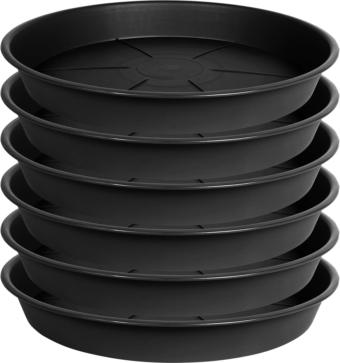 6 Pack of Plant Saucer Tray 11 12 inch, Heavy Duty Plastic Pot Plant ...