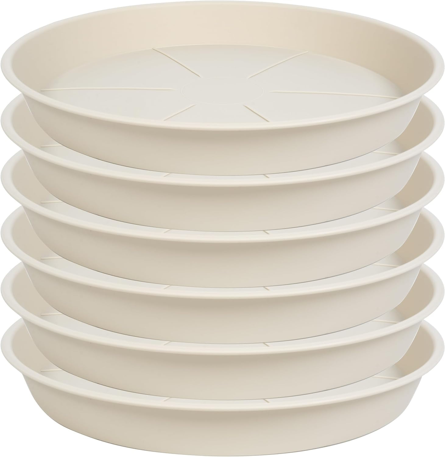 6 Pack of Plant Saucer Tray 4 6 8 10 12 14 17 19 22 25 inch, Heavy Duty ...