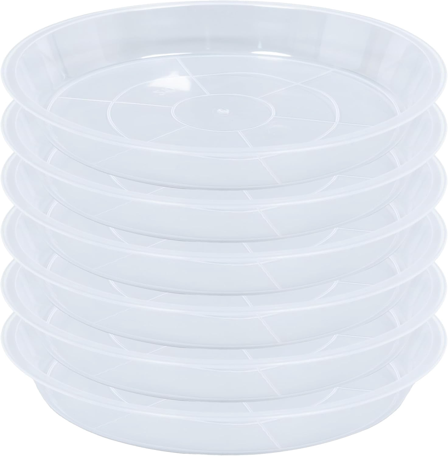6 Pack Plant Saucers 6 inch Clear Plant Saucers Heavy Sturdy Plant ...
