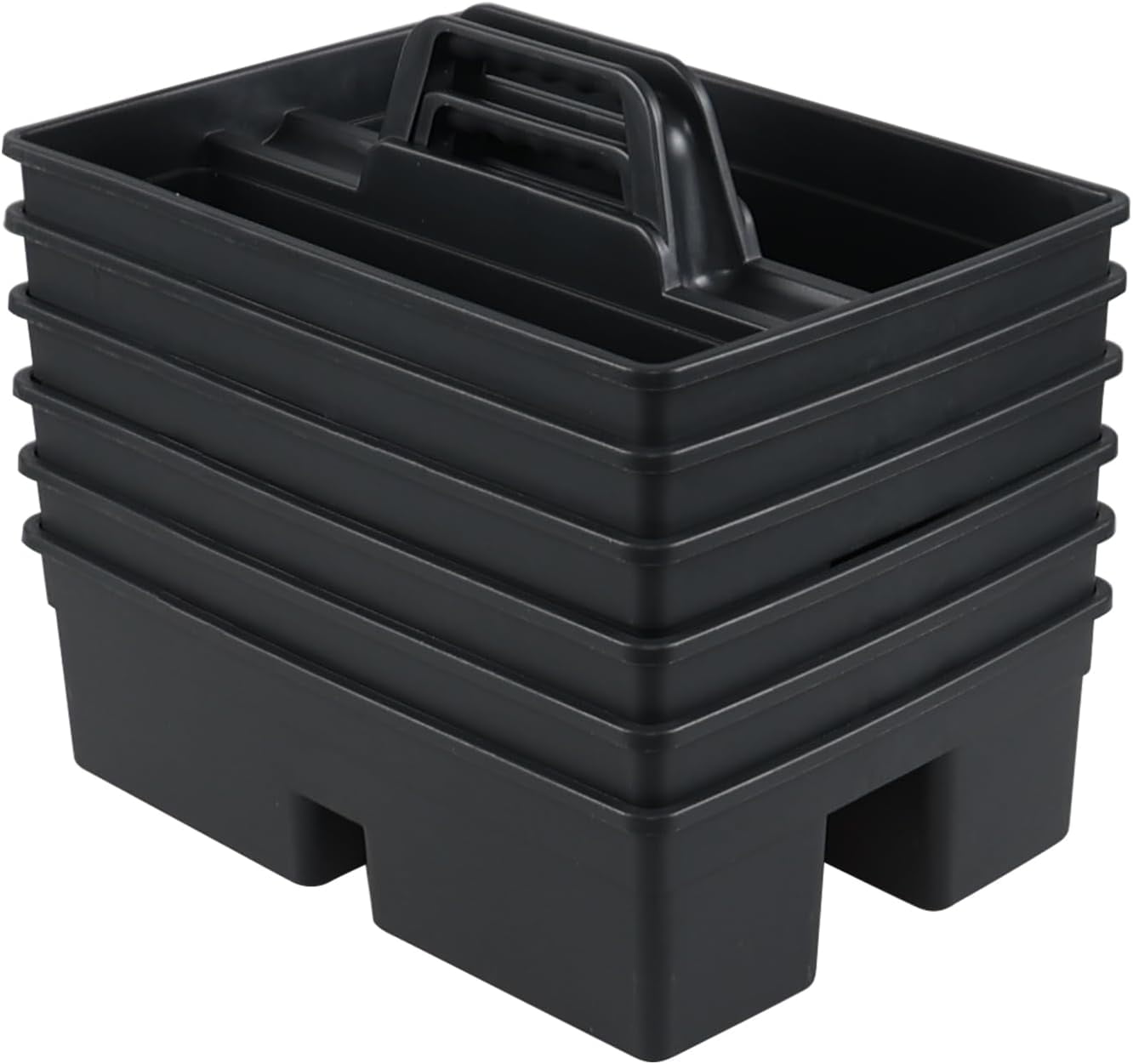 6-Pack Plastic Cleaning Caddy Organizer with Handle, Carry Caddy for ...