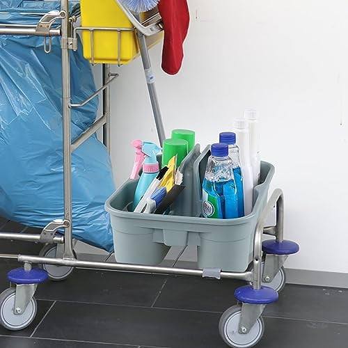 6-Pack Plastic Cleaning Storage Caddy, Cleaning Supply Carry Caddy ...