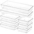 6 Pack Plastic Drawer Organizers Set,3-Size Kitchen and Office Desk ...
