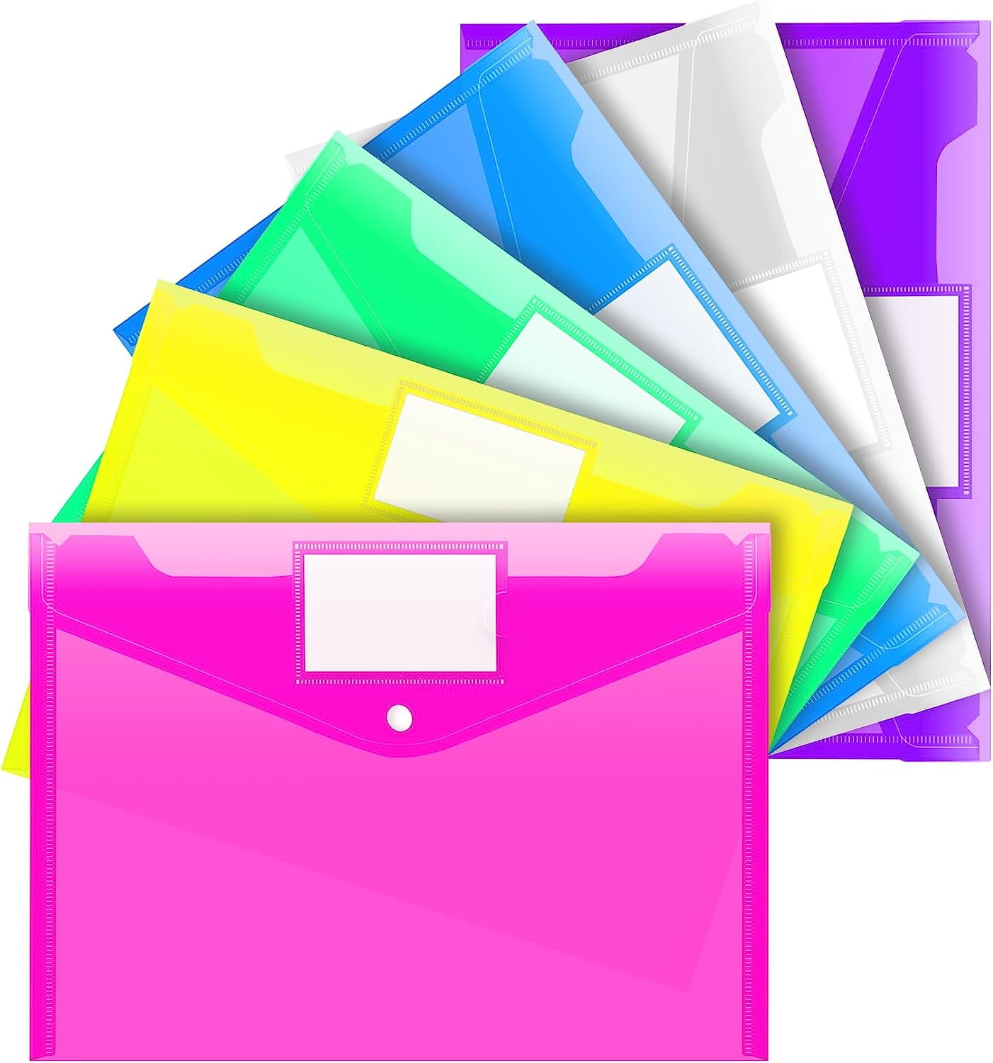 6 Pack Plastic Envelopes Poly Envelopes, Clear Document Folders US ...