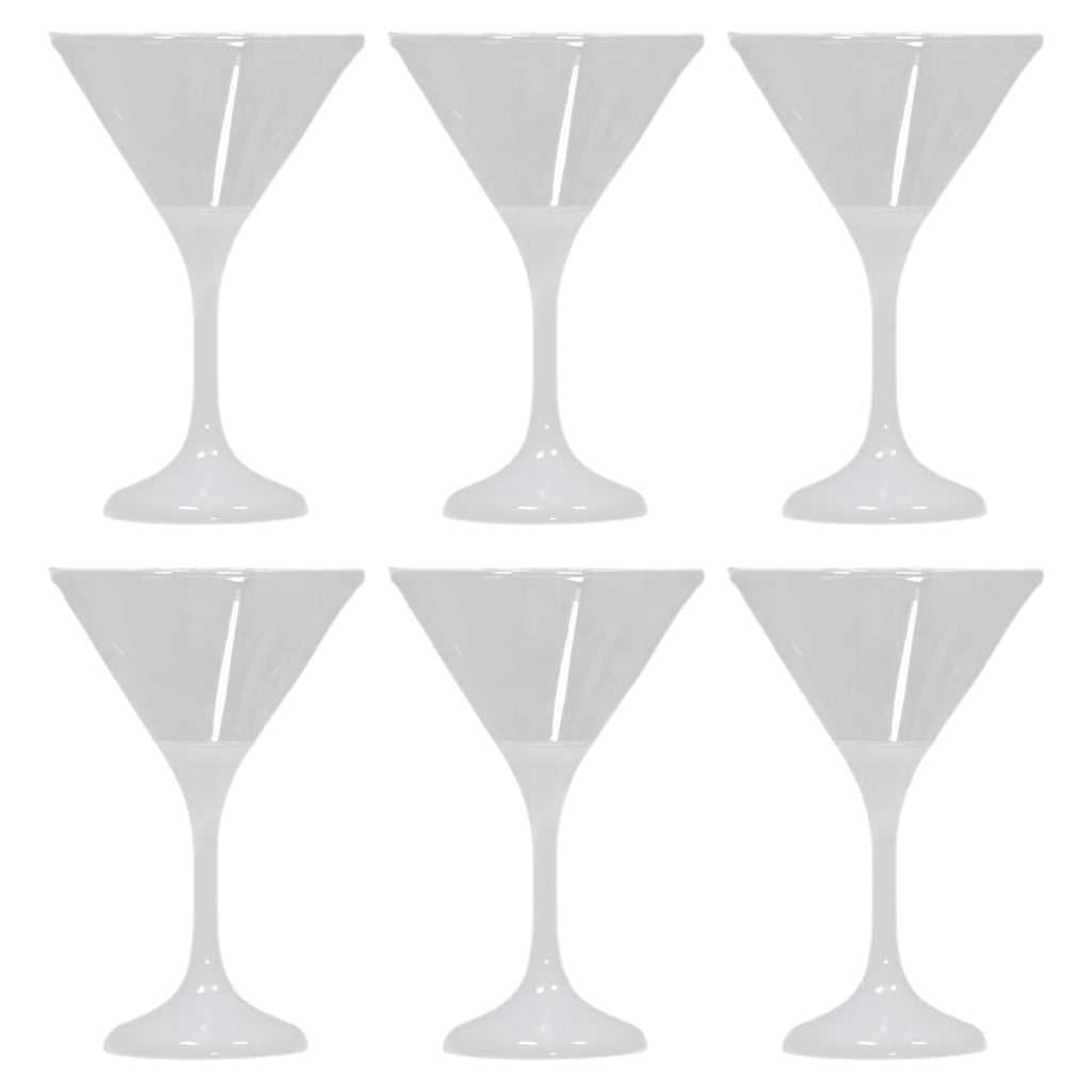 6 Pack Plastic Glowing Water Cups 210ML Flashing Cocktail Cups ...
