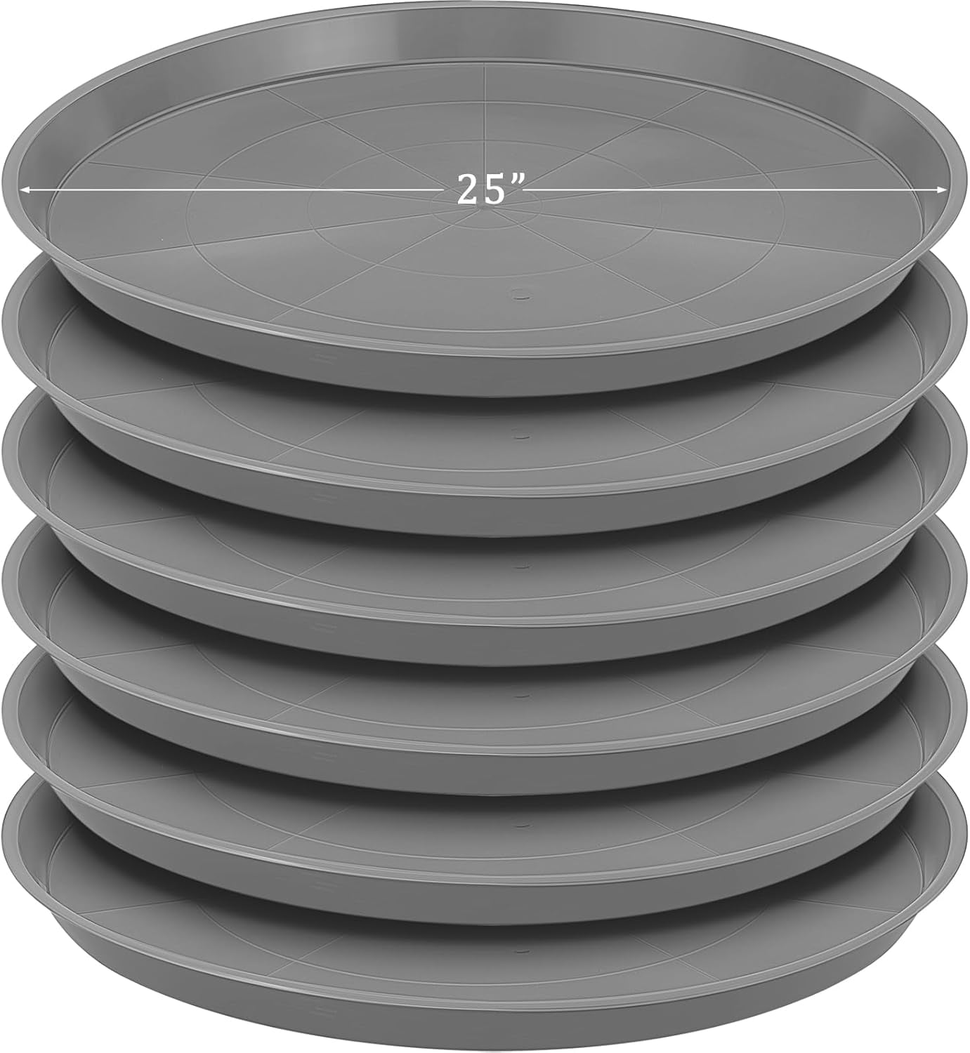 6 Pack Plastic Plant Saucer Heavy Duty Planter Saucers Large Plant Pot ...