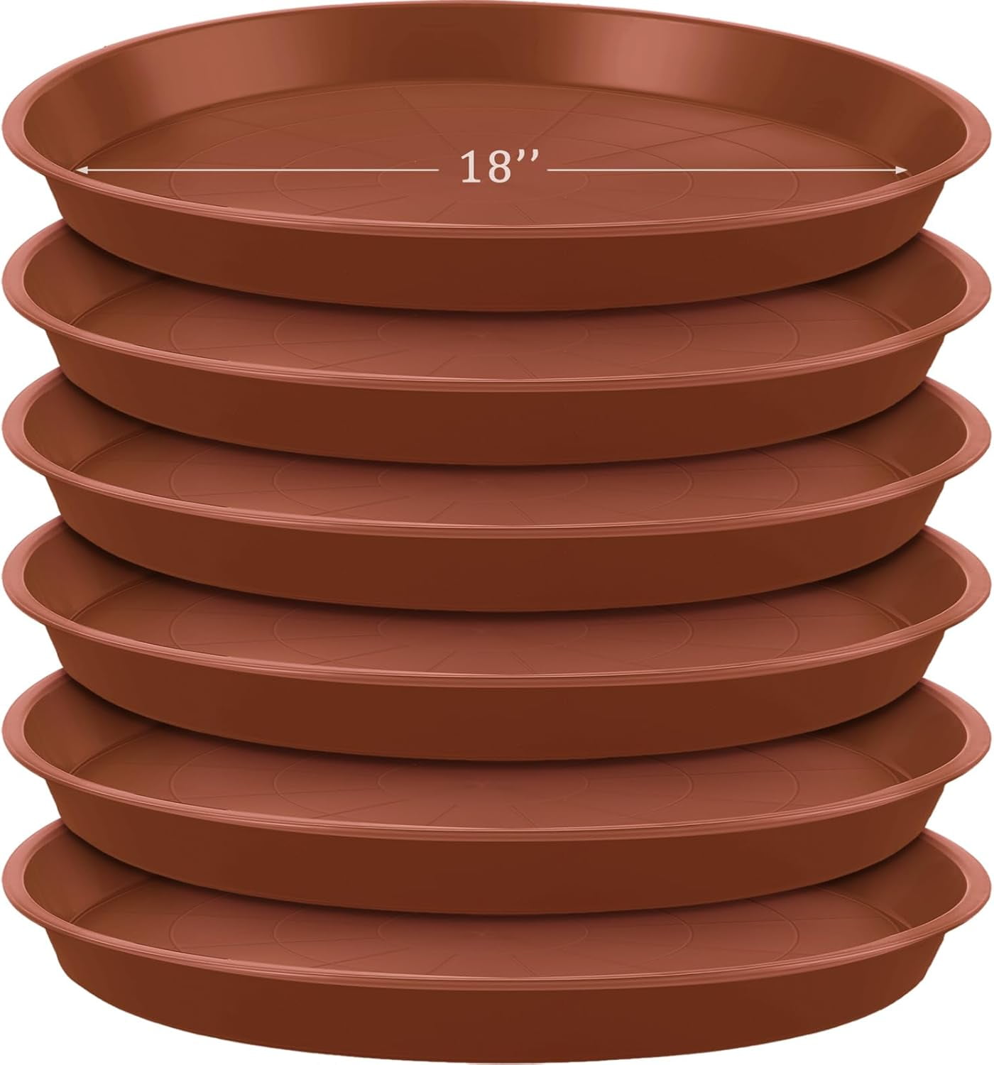 6 Pack Plastic Plant Saucer Heavy Duty Planter Saucers Large Plant Pot ...