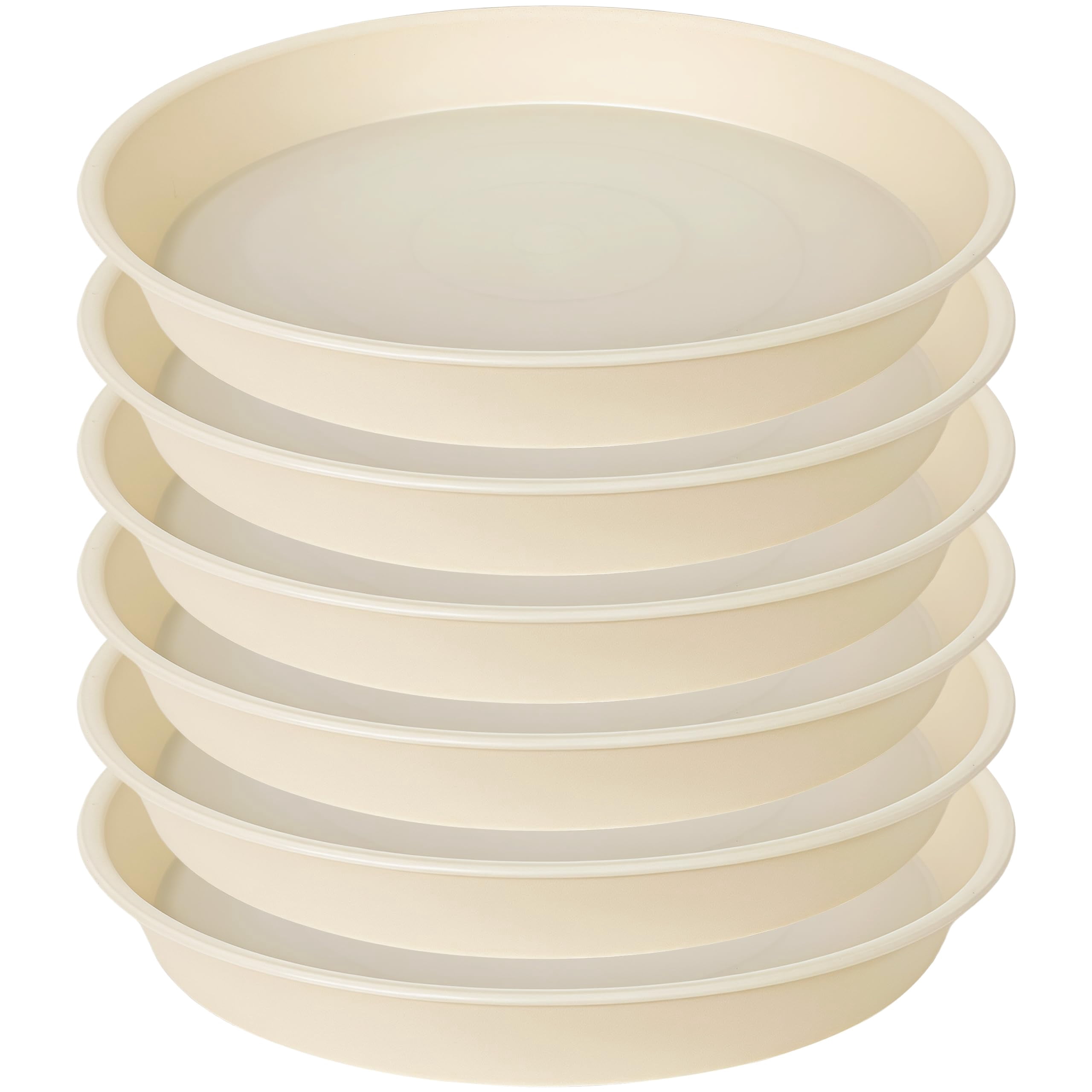 6 Pack Plastic Plant Saucer Water Drip Tray, 4 inch, Heavy Sturdy Plant ...