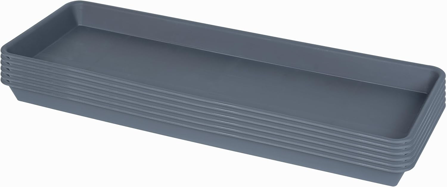 6 Pack of Plastic Plant Tray Saucer Rectangular, Plant Trays Saucers ...