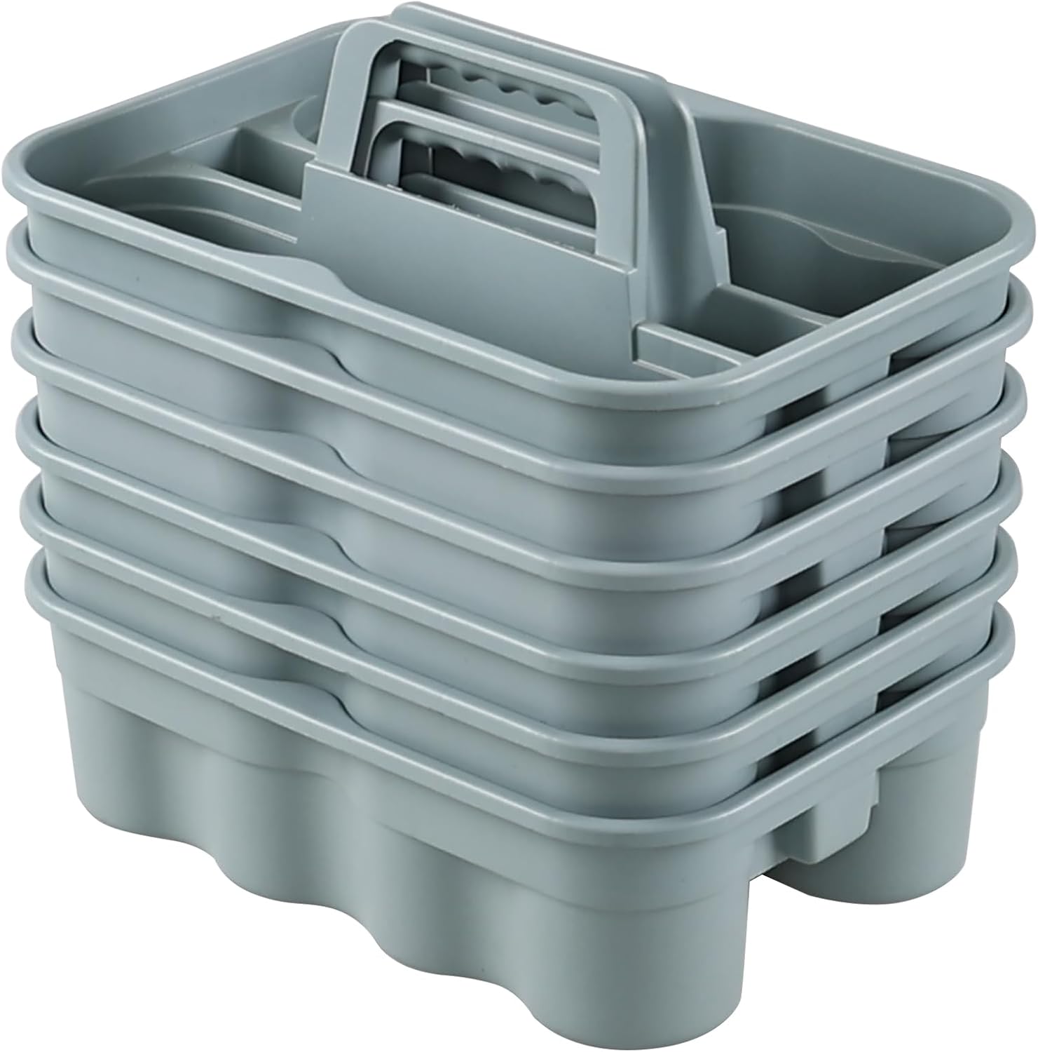 6-Pack Plastic Shower Caddy Tote, Portable Storage Caddy Basket ...