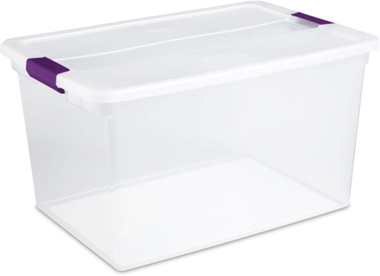 6-Pack Plastic Storage Bin w/ Latch Lid, ClearView Stackable Containers ...