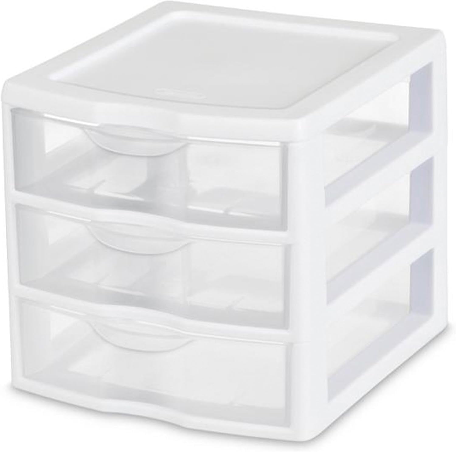 6-Pack Plastic Storage Drawer, 3 Small Organizer Drawers, ClearView ...