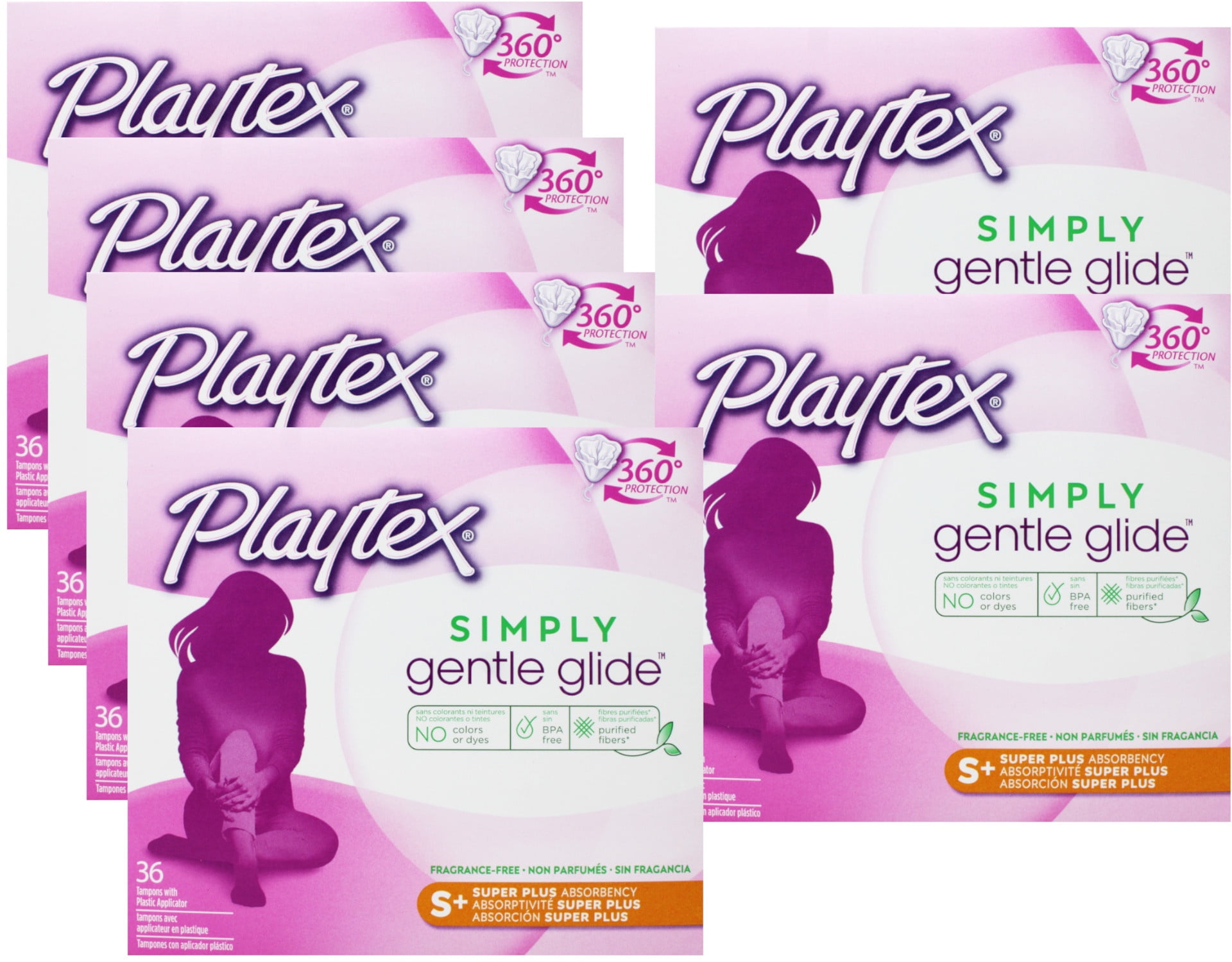 6 Pack - Playtex Simply Gentle Glide Unscented Tampons, Super Plus ...
