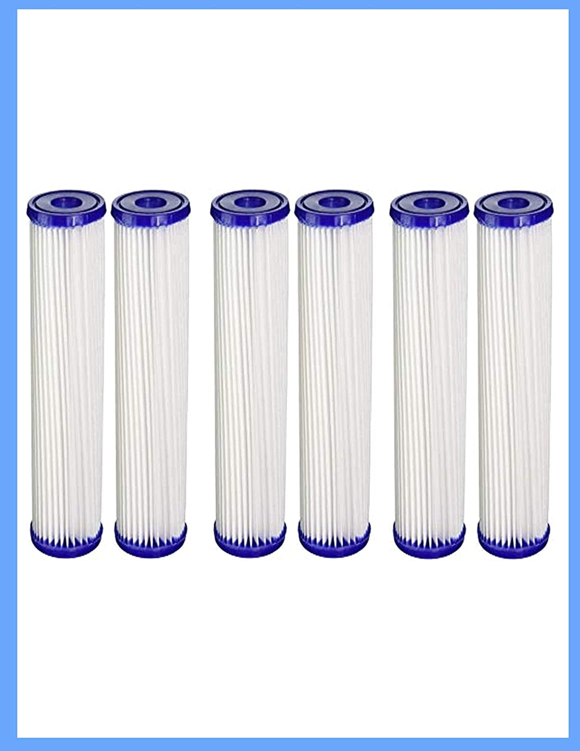 6 Pack Pleated Sediment Water Filter Cartridges Compatible with Pentek ...