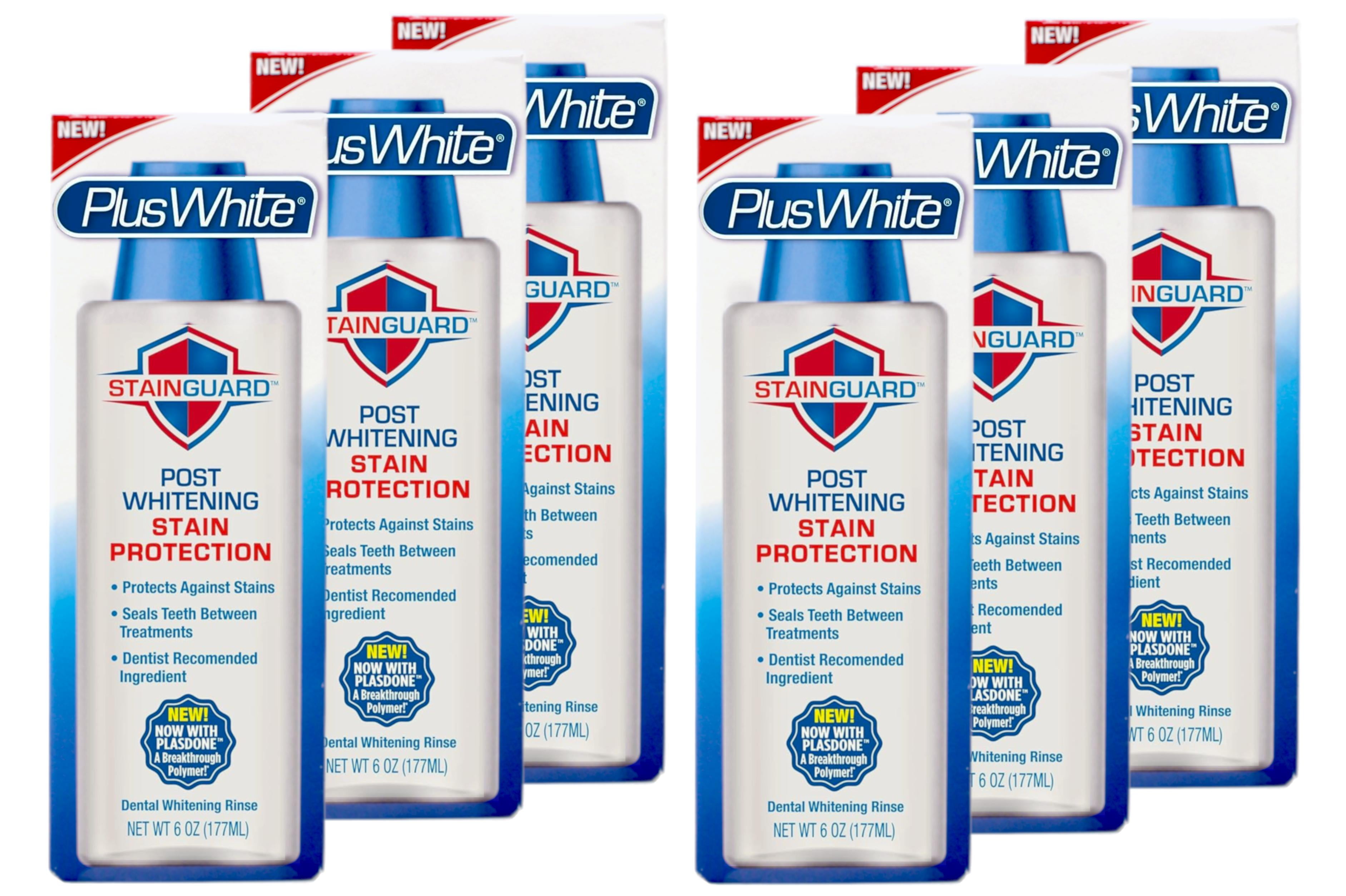 6 Pack - Plus White Post Whitening Stain Rinse - Protects Against ...