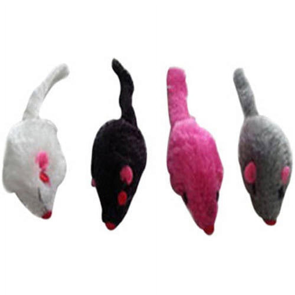 6-Pack Plush Mice, Red/White/Black/Grey, 24 Pieces, 4 Each - Walmart.com