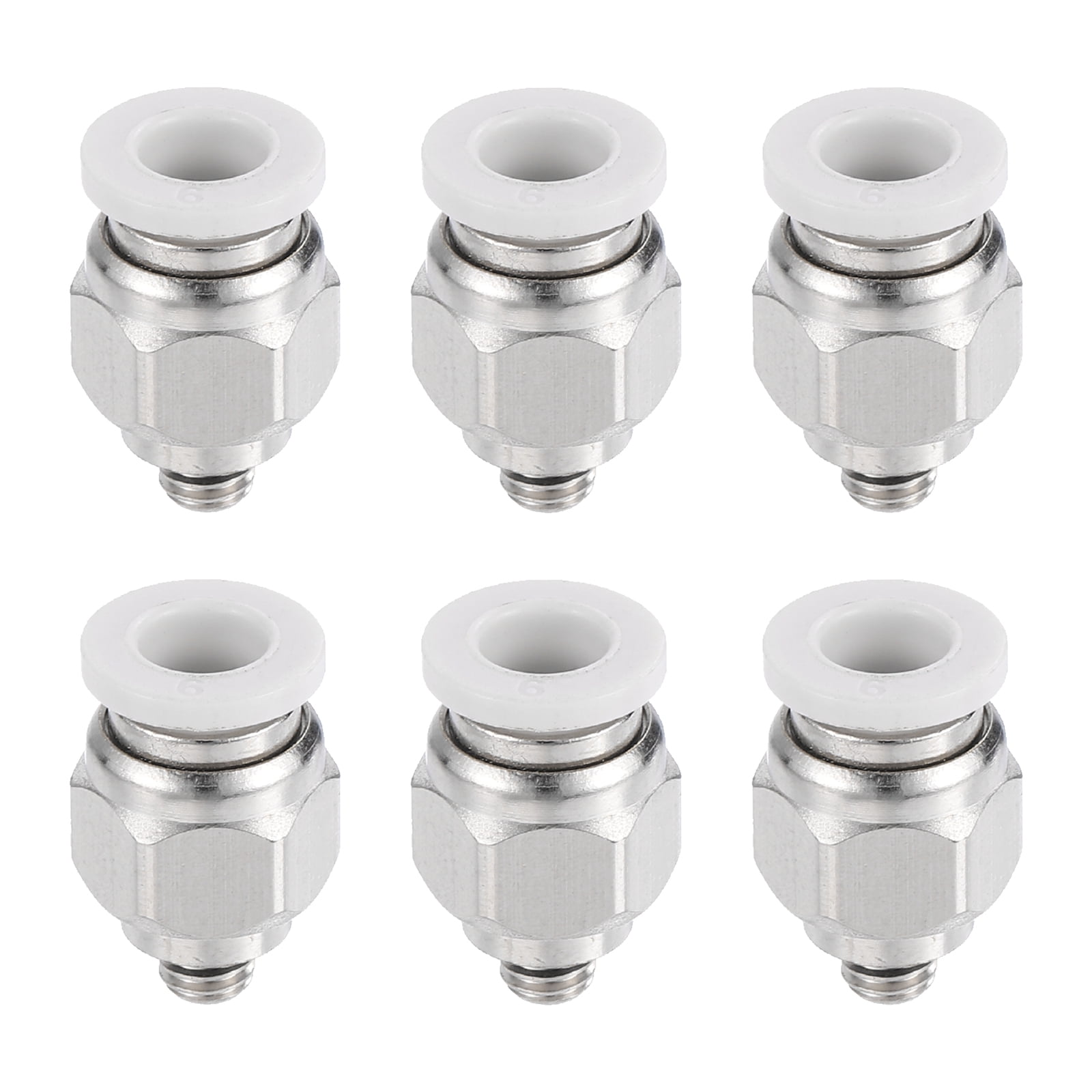 6 Pack Pneumatic Fitting, PC6-M5 Push to Connect Pneumatic Tube ...