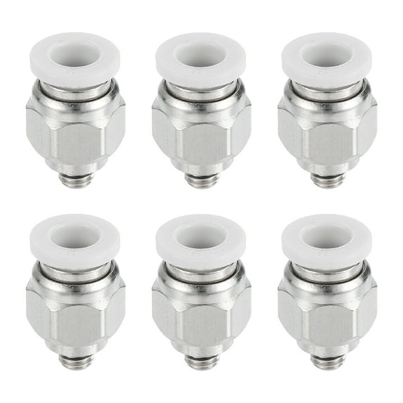 6 Pack Pneumatic Fitting, PC6-M5 Push to Connect Pneumatic Tube ...