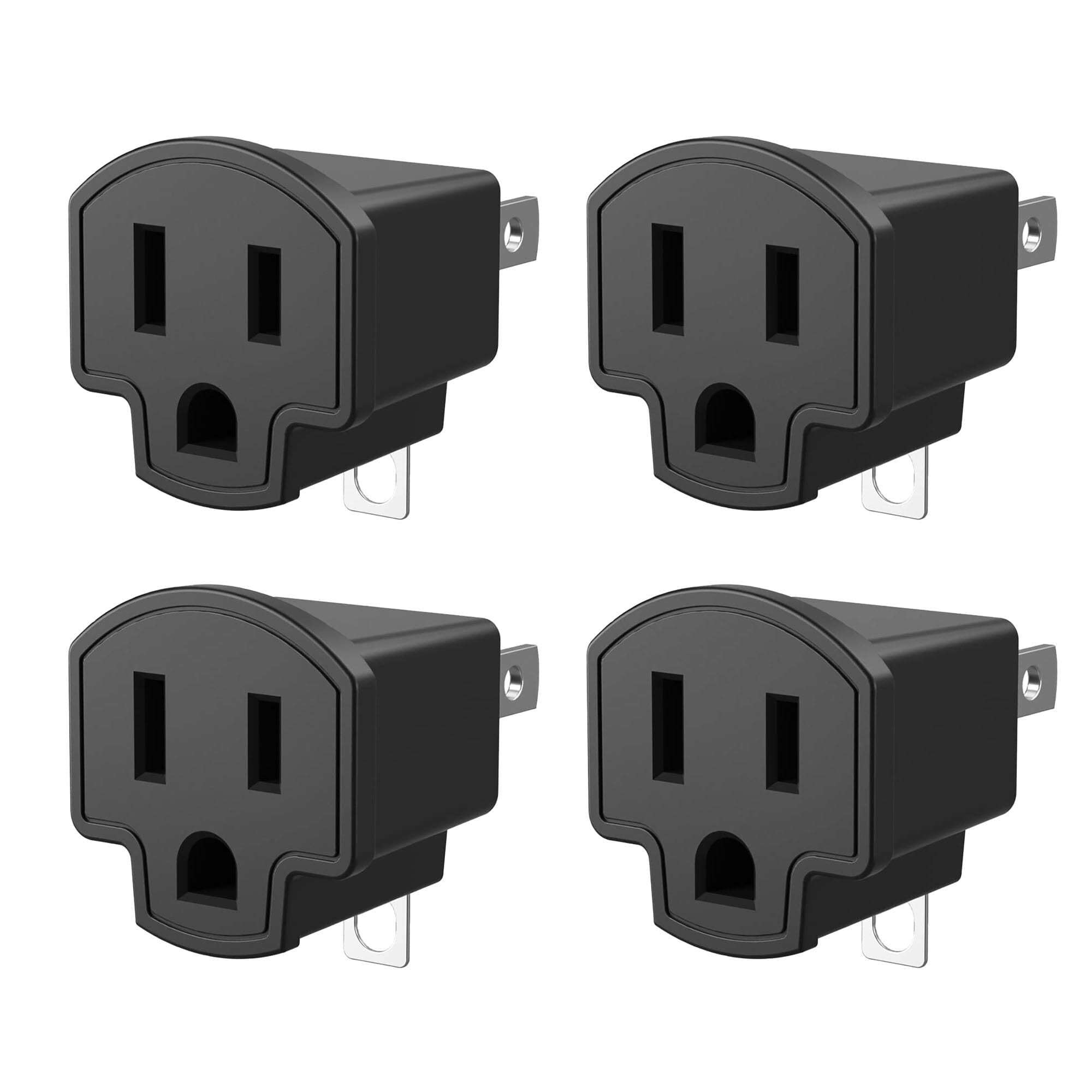 6 Pack Polarized Grounding Converter,3 Prong to 2 Prong Outlet Adapter ...