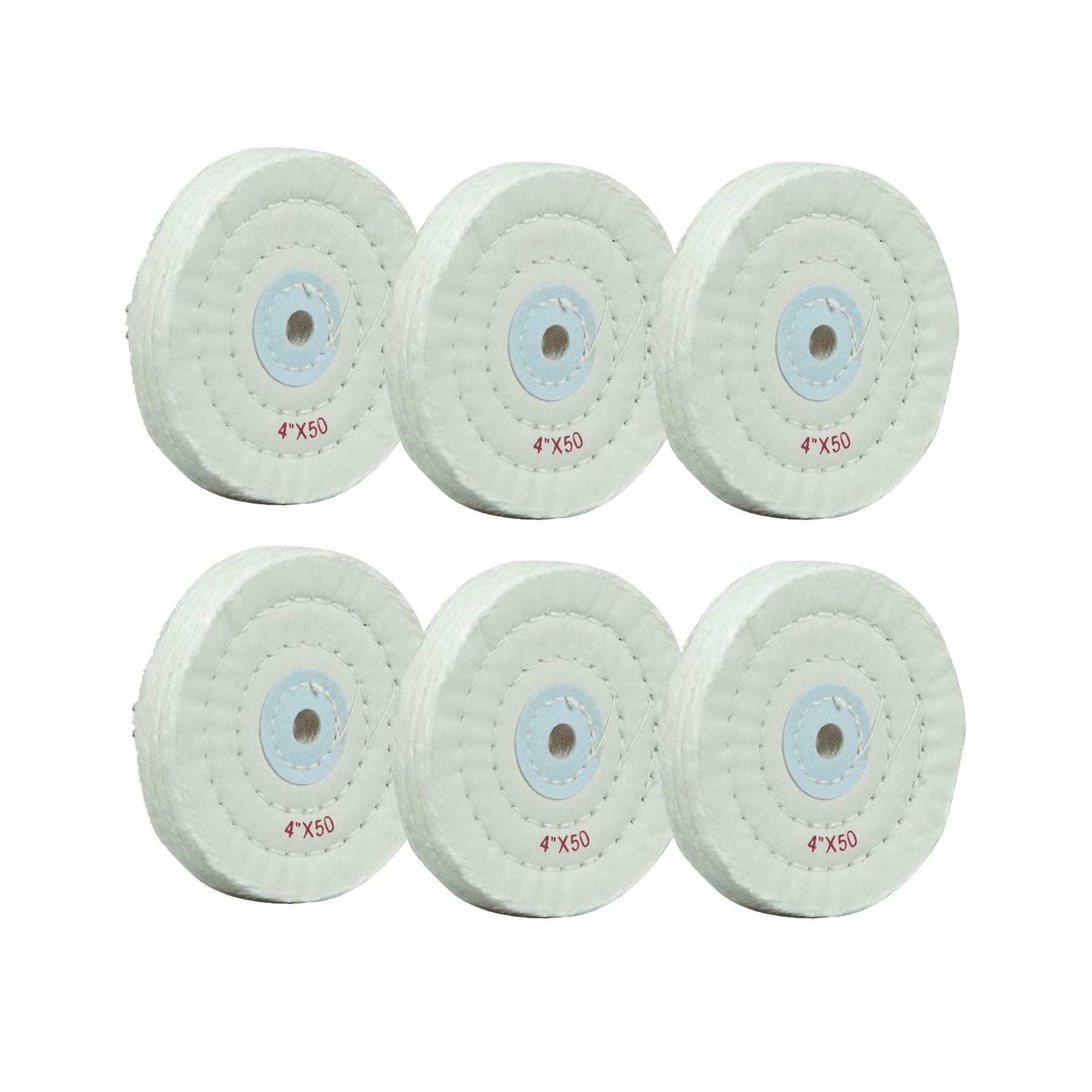 6 Pack Polishing Wheel for Bench Grinder Buffing Wheel 4 inch White ...