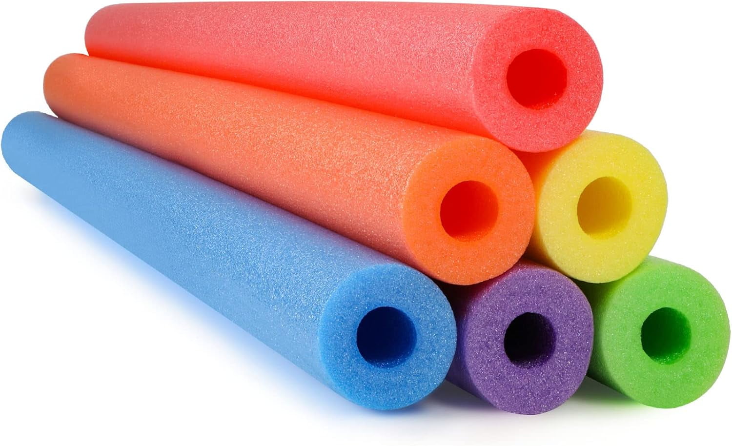 6 Pack Pool Noodles Foam Swim Noodles Hollow Swimming Pool Noodle Bulk ...