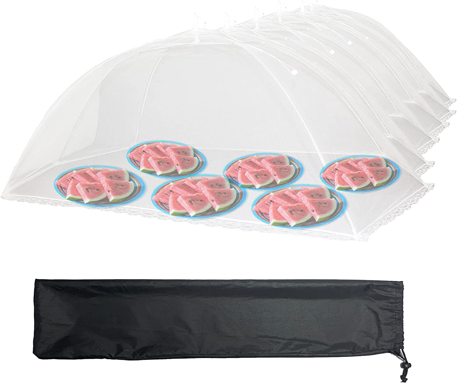 6 Pack Pop-Up Mesh Food Covers Tent Umbrella for Outdoors, Extra Large ...