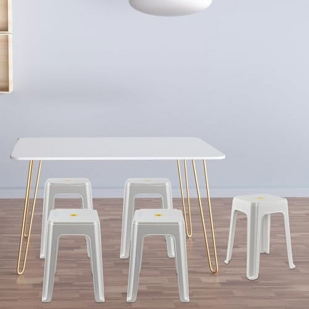 6-Pack Portable Stackable Plastic Stool, 18.7 Inch Plastic Stack ...