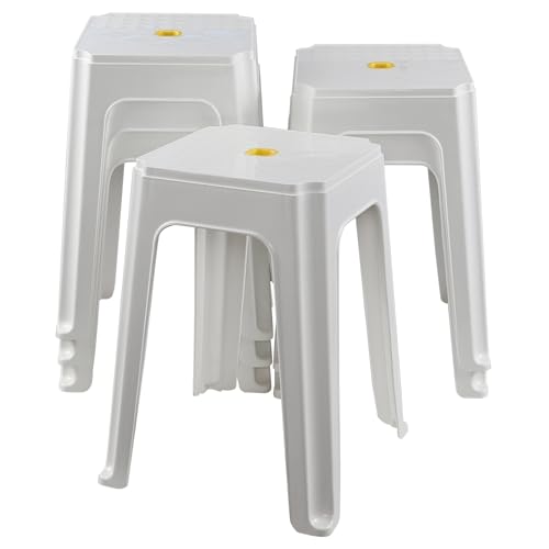 6-Pack Portable Stackable Plastic Stool, 18.7 Inch Plastic Stack ...