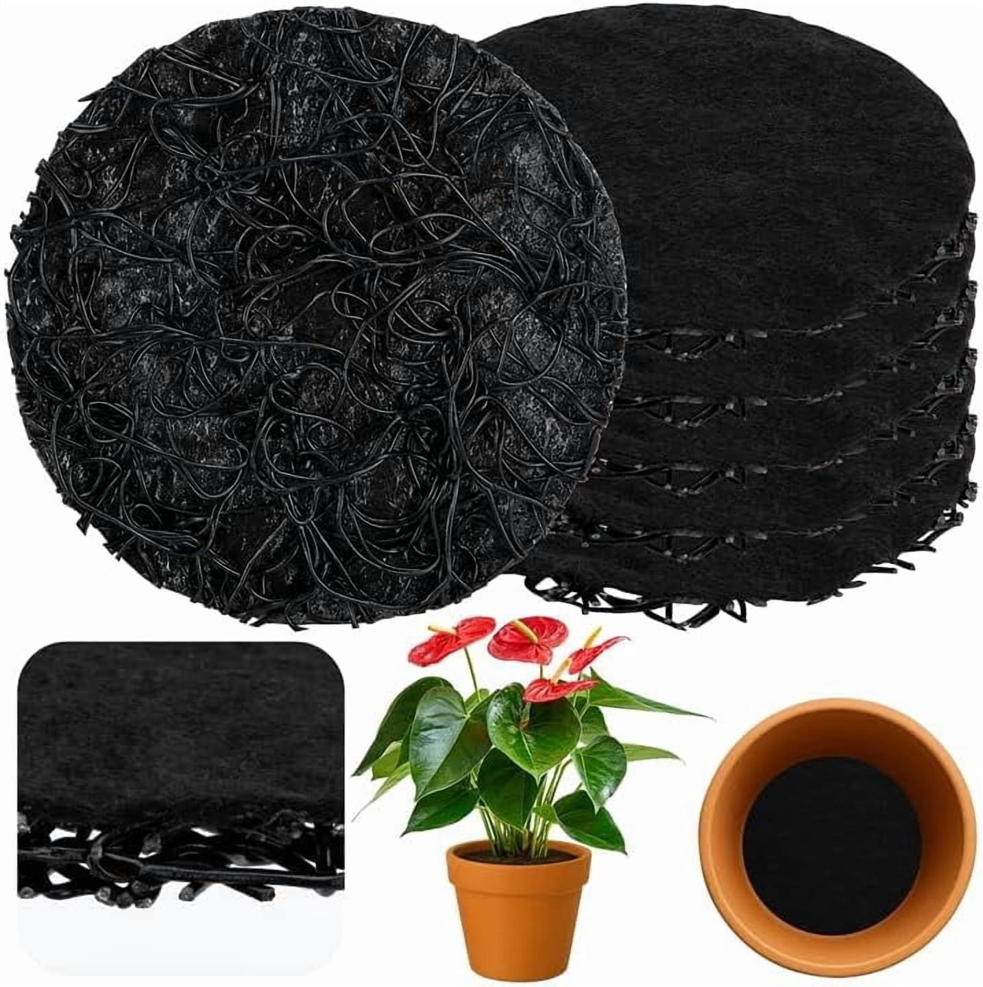 6 Pack Pot Mesh Drainage Discs, 6 Inch Thickened Drainage Hole Insert ...