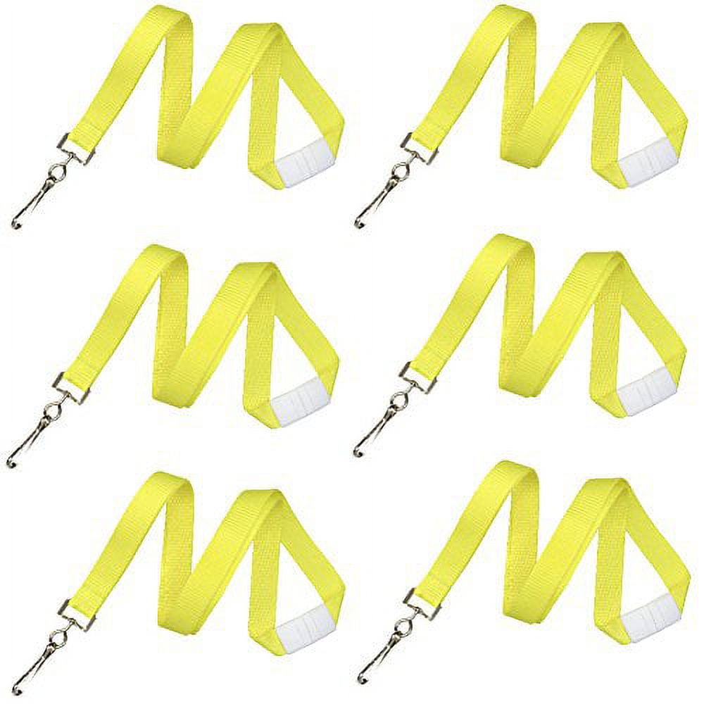 6 Pack - Premium Bright Color Neon Lanyards with Breakaway Clasp - Cute ...