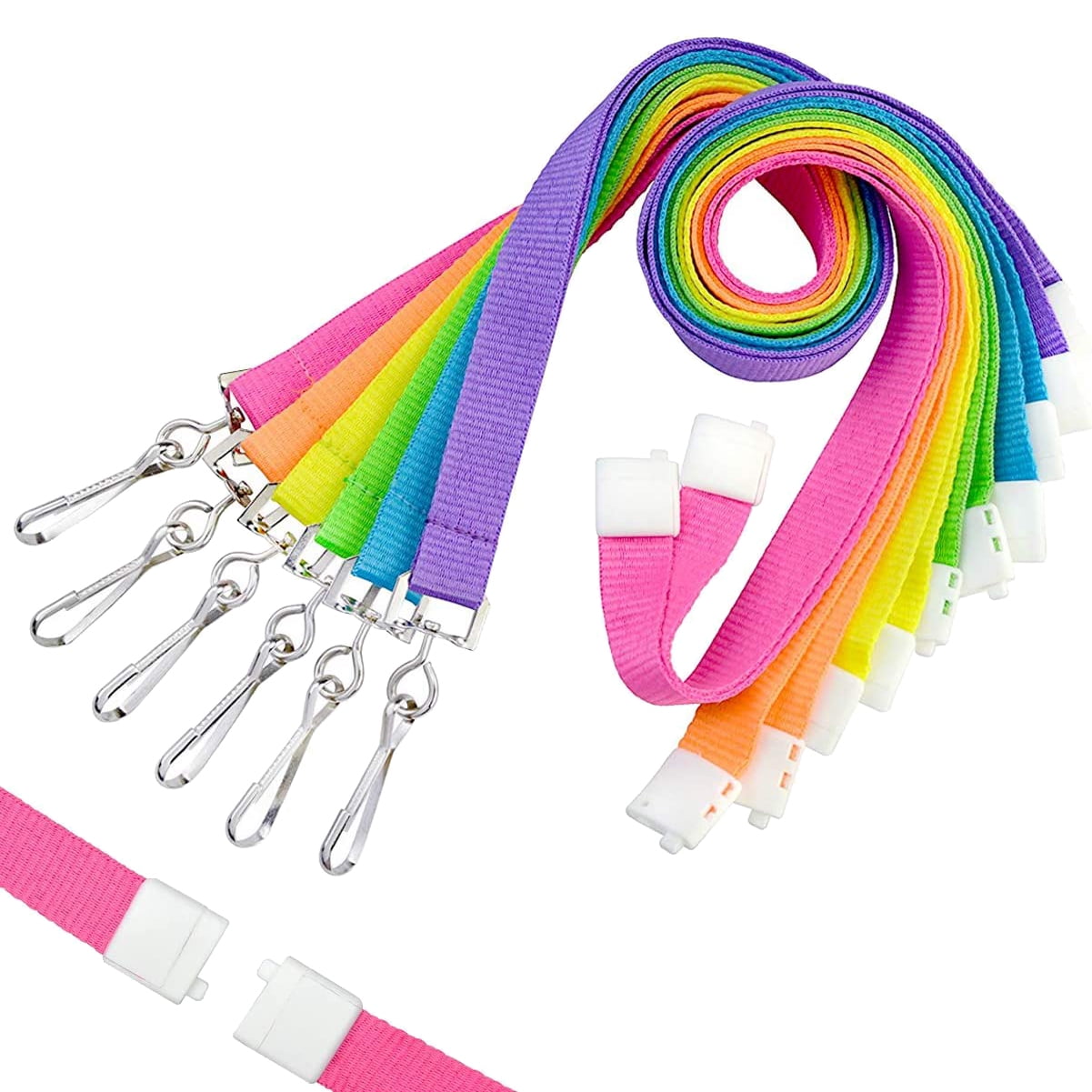 Specialist ID Neon Lanyards 6 Pack - Bright Colors, Durable, Swivel ...
