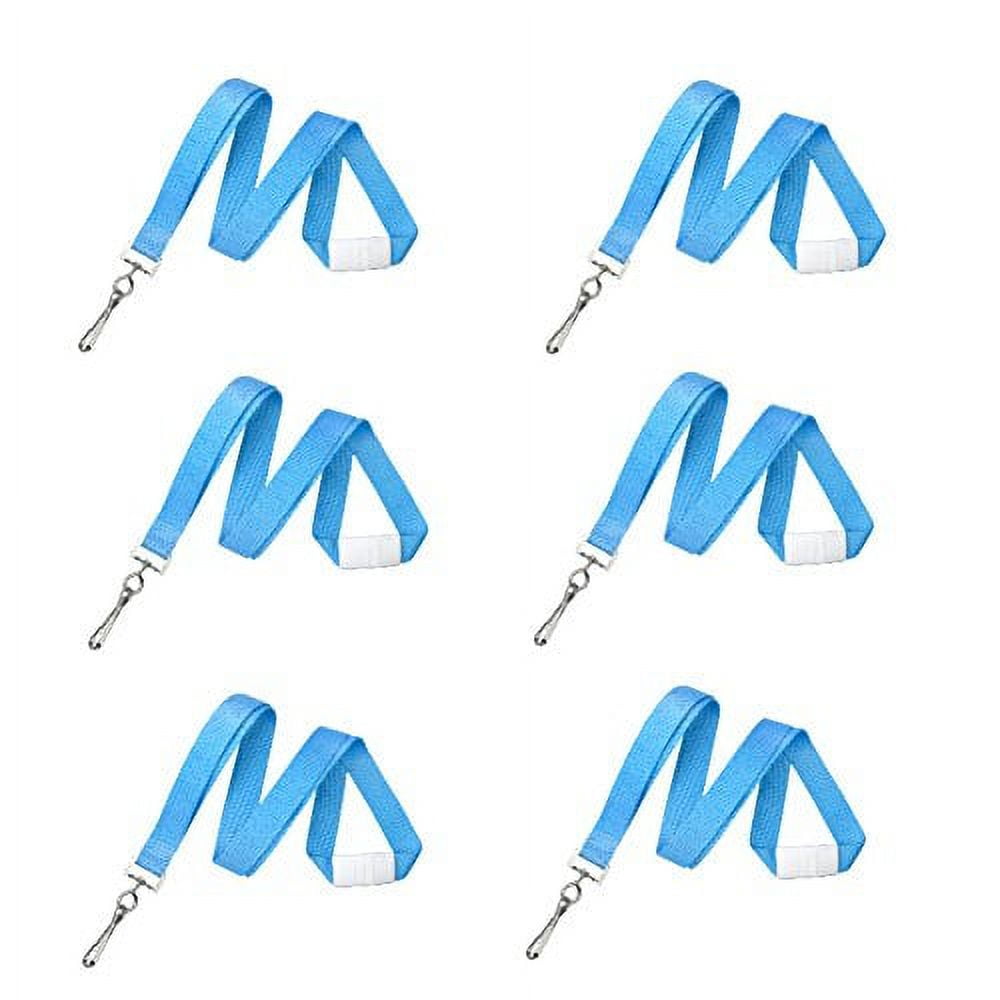 6 Pack - Premium Bright Color Neon Lanyards with Swivel Hook & Safety ...