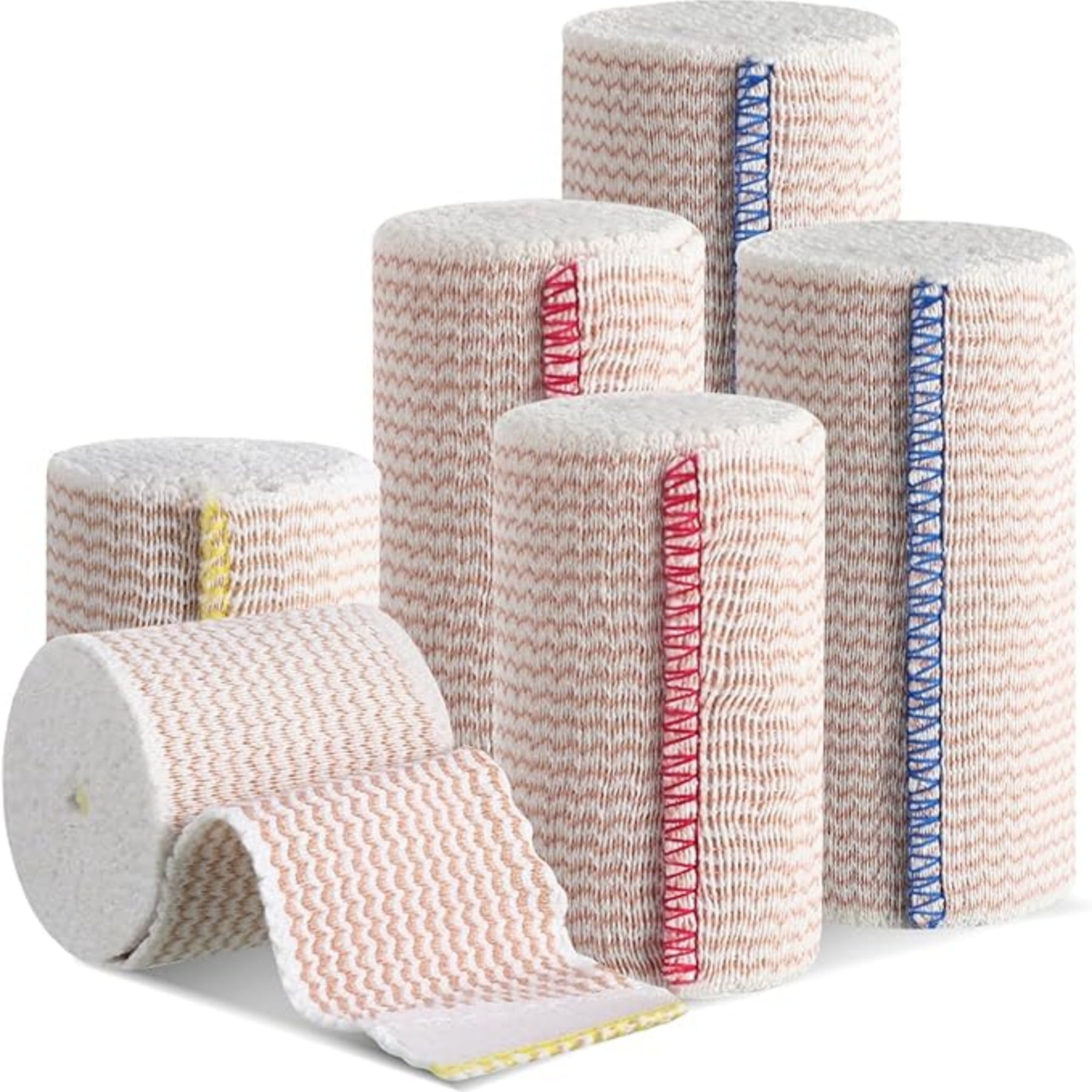 6 Pack Premium Elastic Bandage Wrap, Compression Wrap Bandage for Legs ...