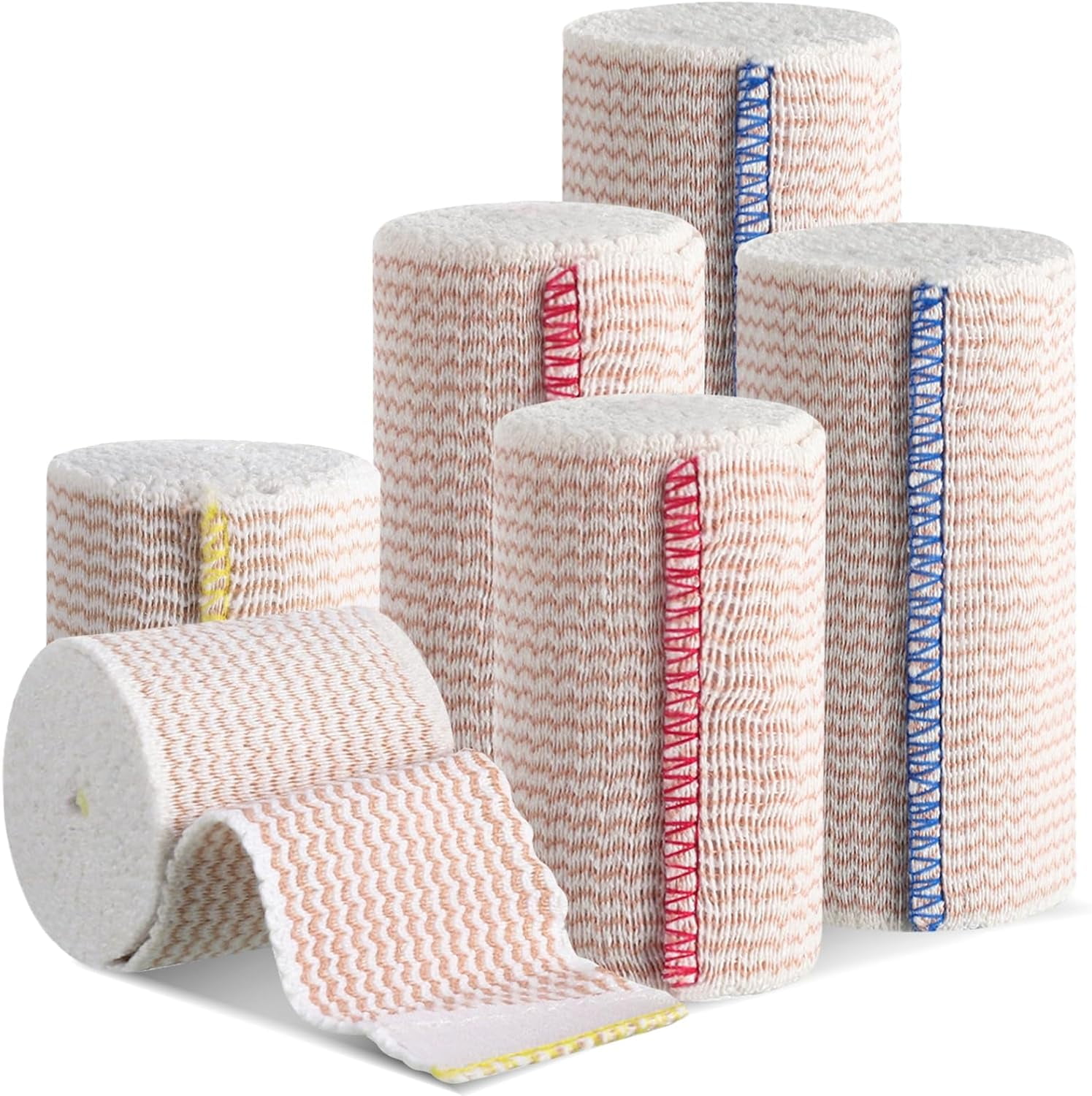 6 Pack Premium Elastic Bandage Wrap, Compression Wrap Bandage for Legs ...