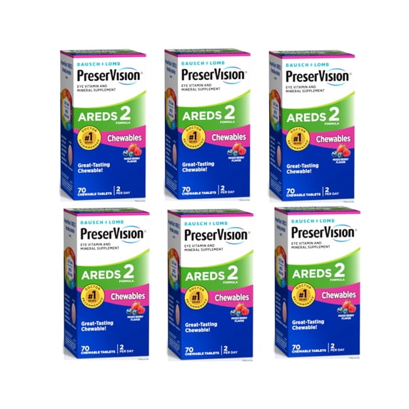 6 Pack - PreserVision® AREDS 2 Formula Eye Vitamin and Mineral ...